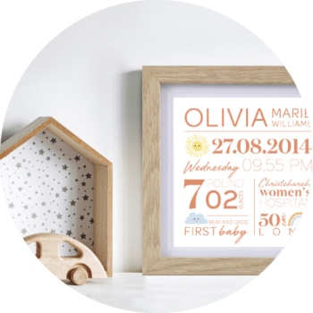 Custom Birth Prints | Newborn Baby | BLACKBIRD DESIGN SHOP