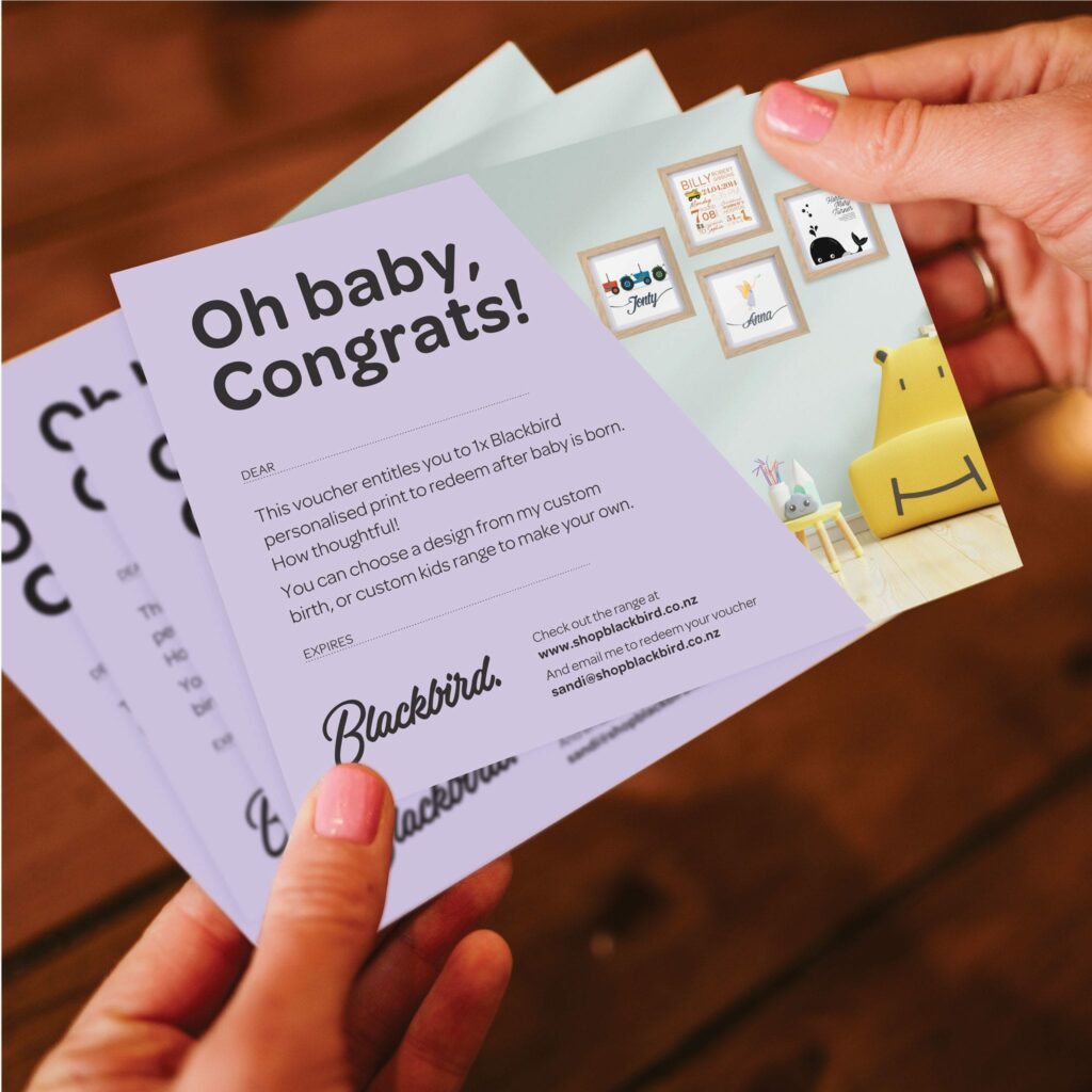 birth print voucher | BLACKBIRD DESIGN SHOP