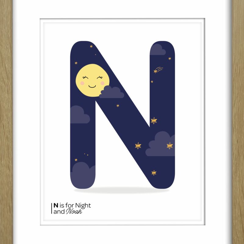 Single Letter N Blackbird Design Shop