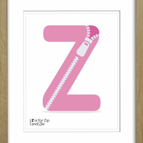 Single Letter Z | Children’s Print | NZ | BLACKBIRD DESIGN SHOP